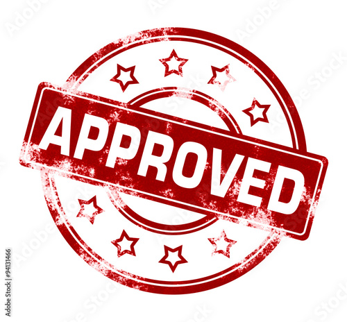 Tampon "APPROVED" rouge Illustration Stock | Adobe Stock