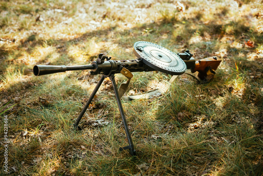 Soviet russian military ammunition - machine gun of World War II Stock ...