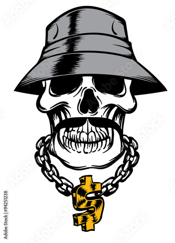Cholo Skull Stock Vector | Adobe Stock