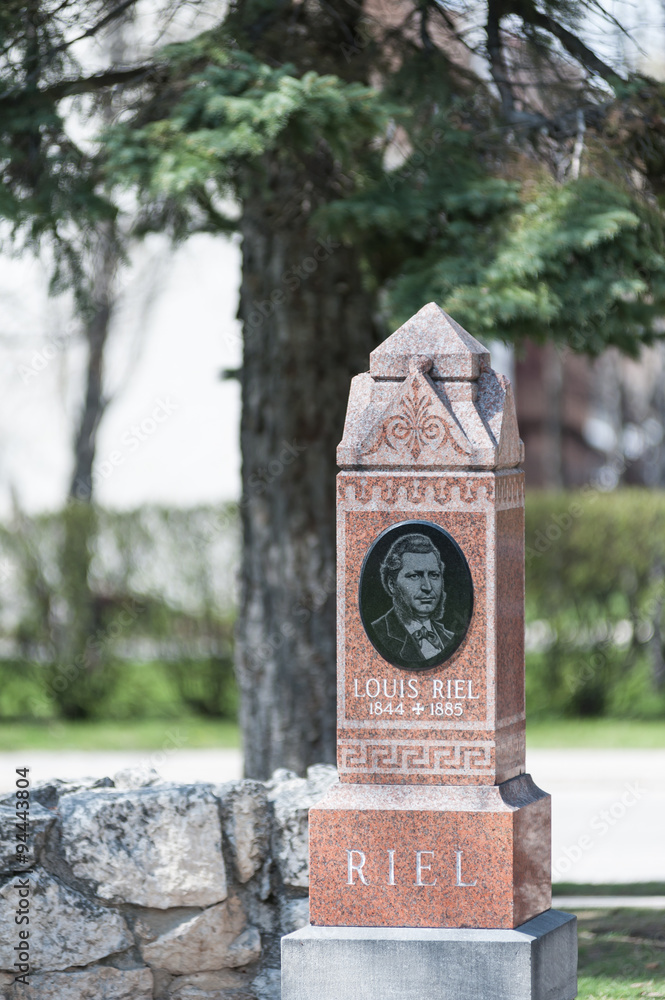 Louis Riel grave under old tree, founder of the province of Manitoba ...