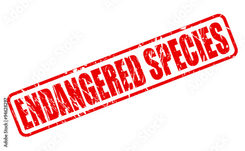 ENDANGERED SPECIES red stamp text Stock Vector | Adobe Stock