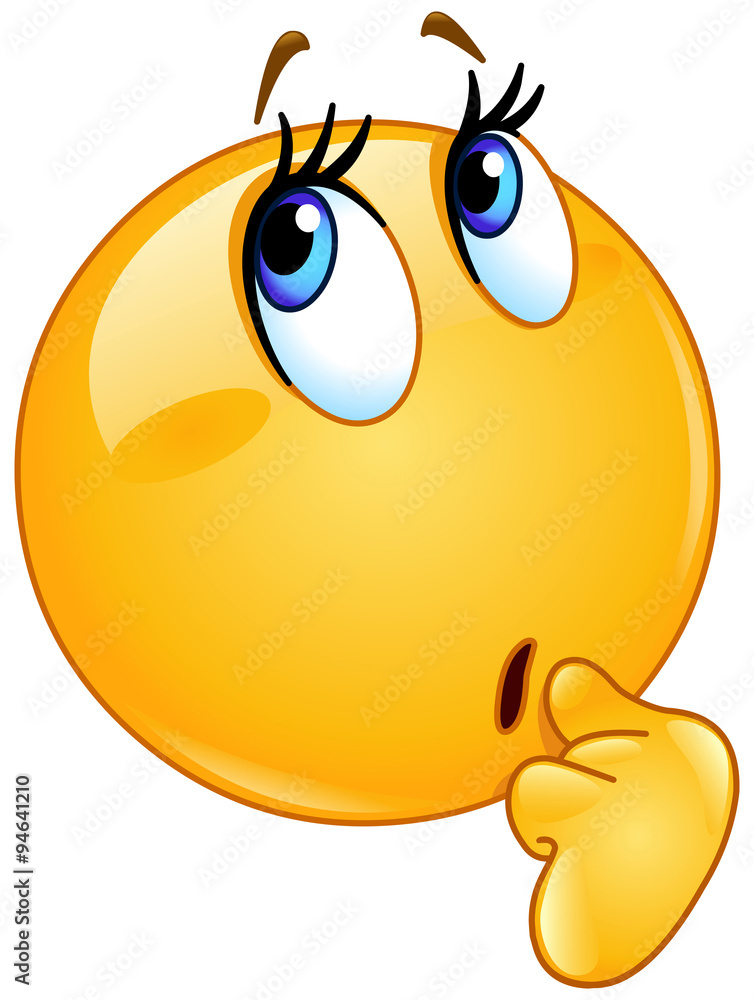 Wonder female emoticon Stock Vector | Adobe Stock