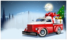 Pick-up Truck Christmas Card Free Stock Photo - Public Domain Pictures
