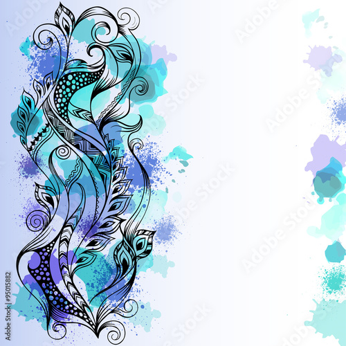 Hand drawn outline abstract background Stock Vector | Adobe Stock