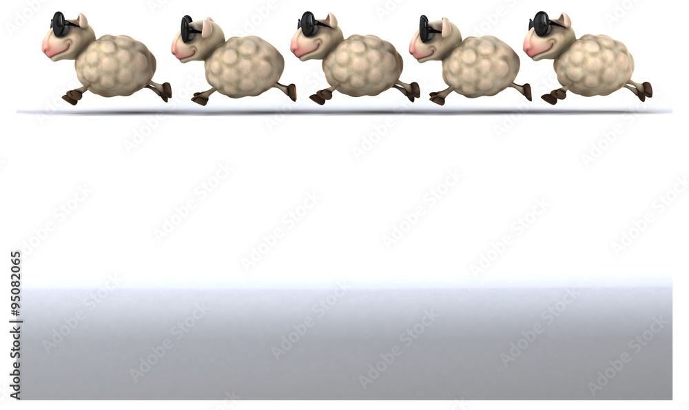 Fun sheep Stock Illustration | Adobe Stock