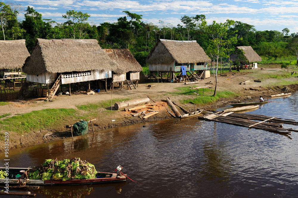 Amazon indian tribes in Peru Stock Photo | Adobe Stock
