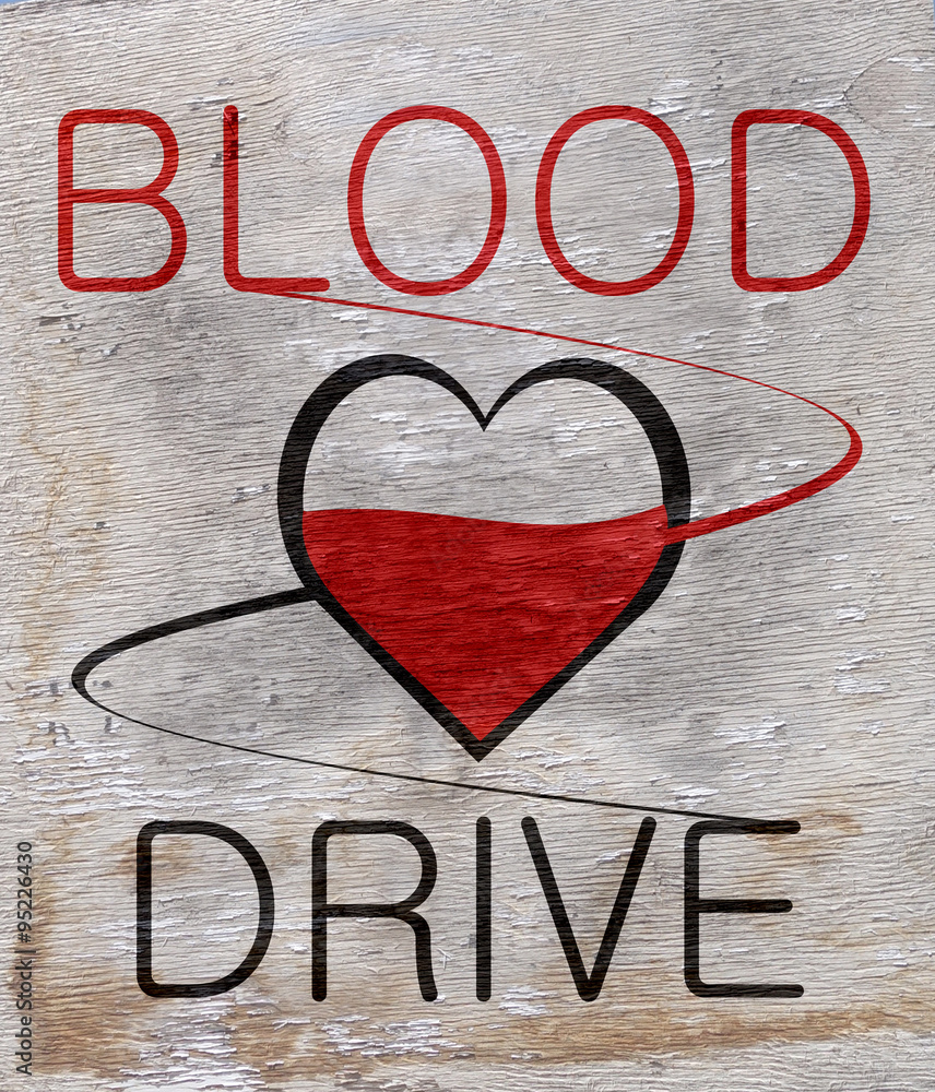 blood drive sign with wood texture grain Stock Illustration | Adobe Stock