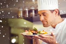 Man Smelling Plate Of Shrimps Pasta Free Stock Photo - Public Domain ...
