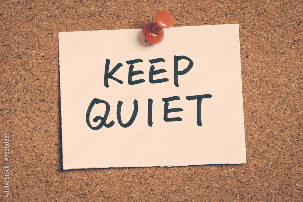 keep quiet Stock Photo | Adobe Stock