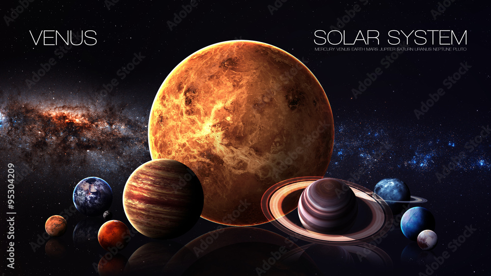 Venus - 5K resolution Infographic presents one of the solar system ...