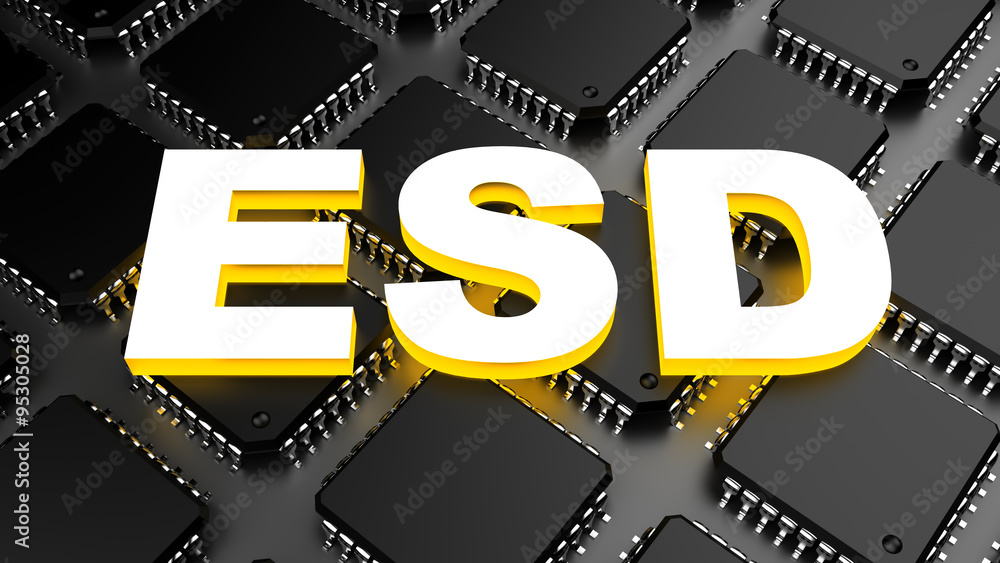 ESD - Electrostatic discharge Stock Illustration | Adobe Stock