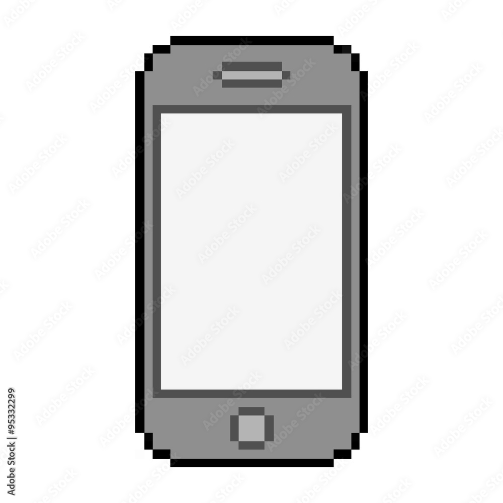 Pixel art smartphone for game Stock Vector | Adobe Stock