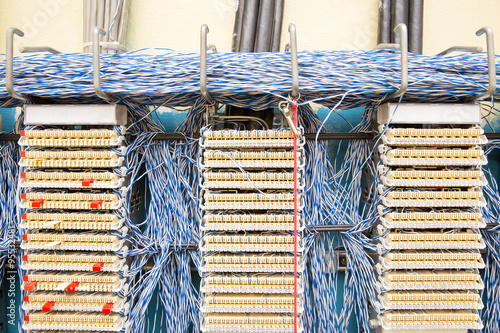 telecommunications closet with wires for telephone lines - Buy this ...