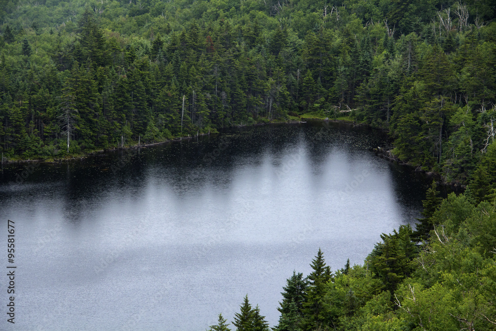 Cove in Lake Solitude, south side of Mt. Sunapee, New Hampshire. Stock ...