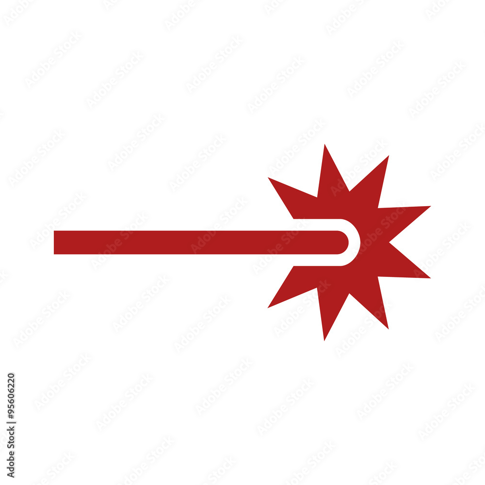 Red laser beam ray icon for apps and websites Stock Vector | Adobe Stock