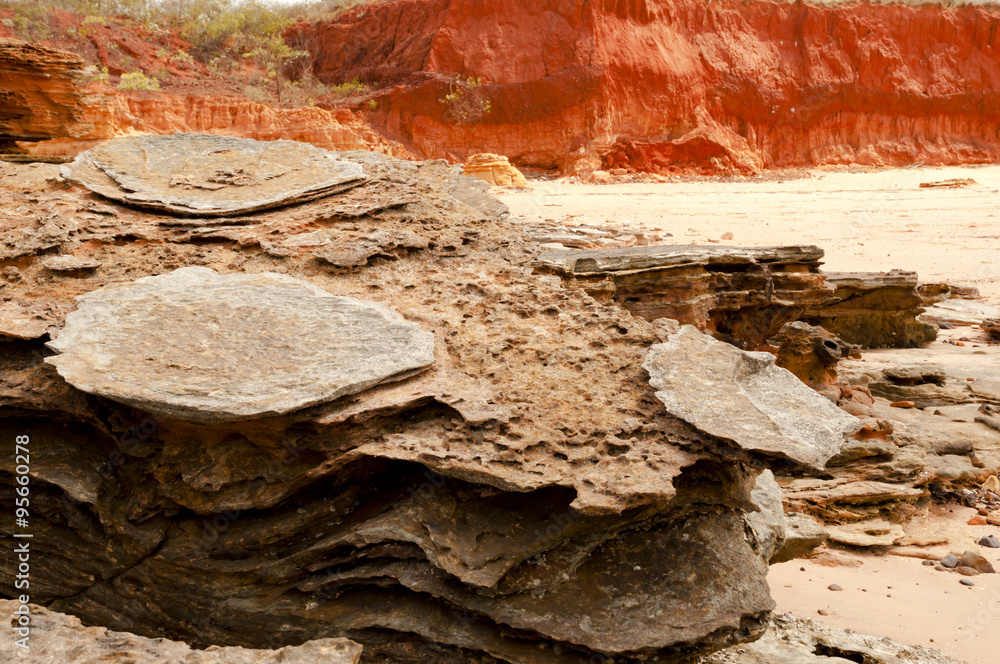 Dinosaur Footprints - Broome - Australia Stock Photo | Adobe Stock