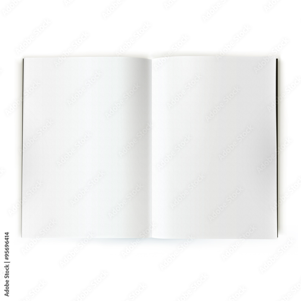 Open white magazine catalog Stock Photo | Adobe Stock