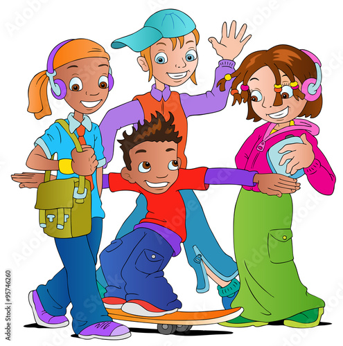 Cool Kids Vector illustration Stock Vector | Adobe Stock
