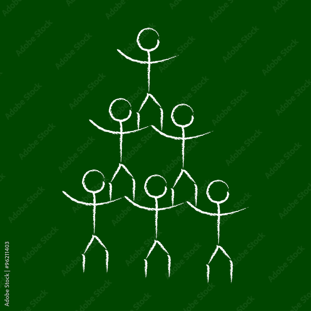 Teamwork pyramid vector illustration Stock Vector | Adobe Stock
