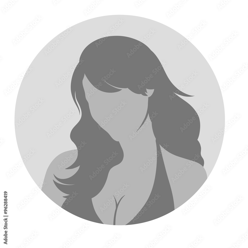 Female Profile Picture Placeholder. Vector illustration. Design Stock ...