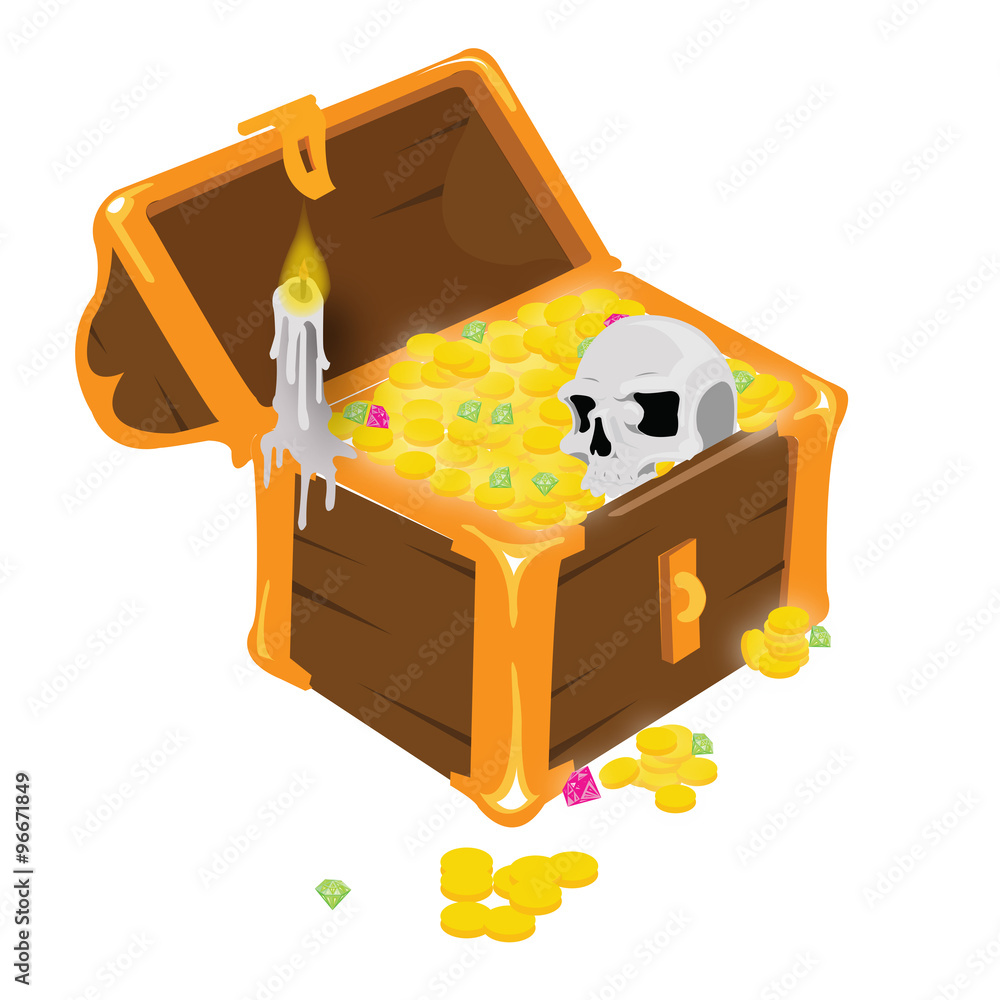 Trésor de pirate Stock Vector | Adobe Stock