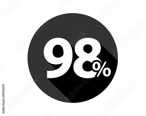 98 percent discount sale black friday Stock Vector | Adobe Stock