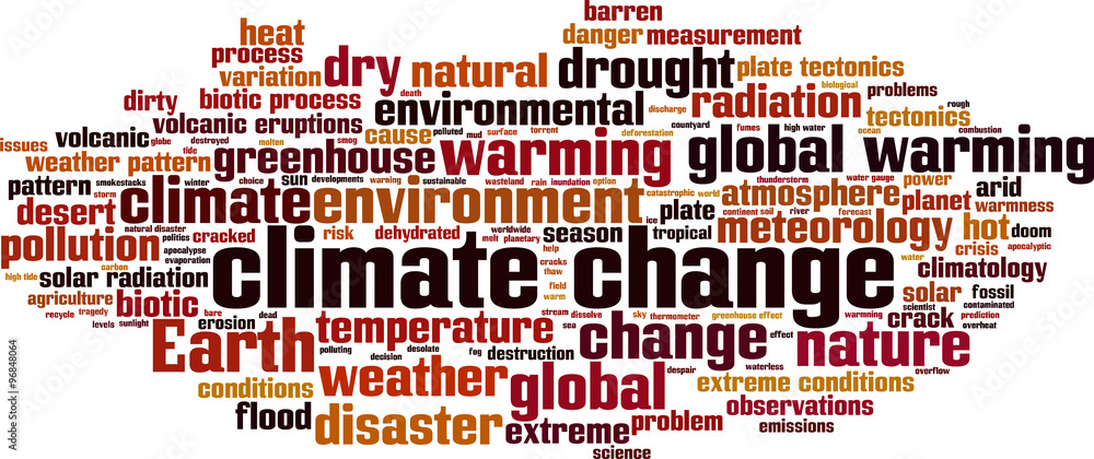 Climate change word cloud concept. Vector illustration Stock Vector ...