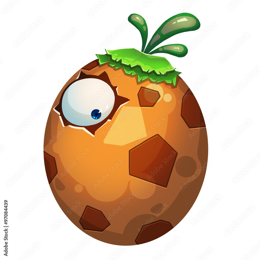 Illustration: The Plant Egg Monster isolated on White Background ...