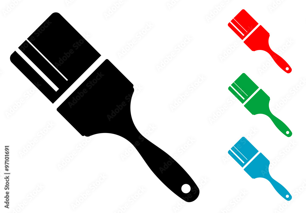 Pictograma brocha de pintor varios colores #1 Stock Vector | Adobe Stock