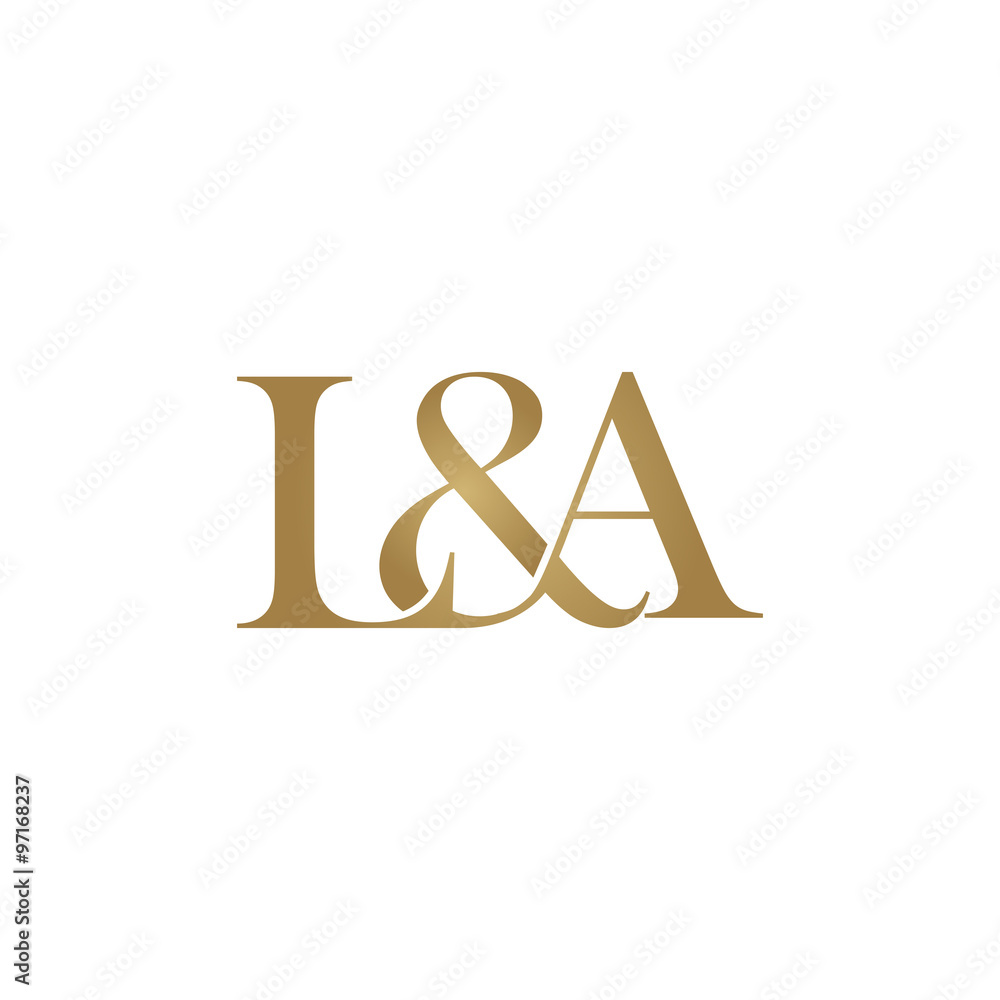 L&A Initial logo. Ampersand monogram logo Stock Vector | Adobe Stock