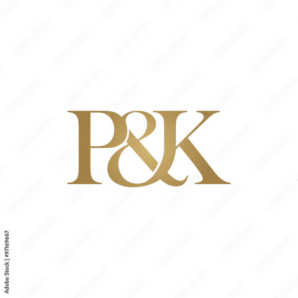 P&K Initial logo. Ampersand monogram logo Stock Vector | Adobe Stock