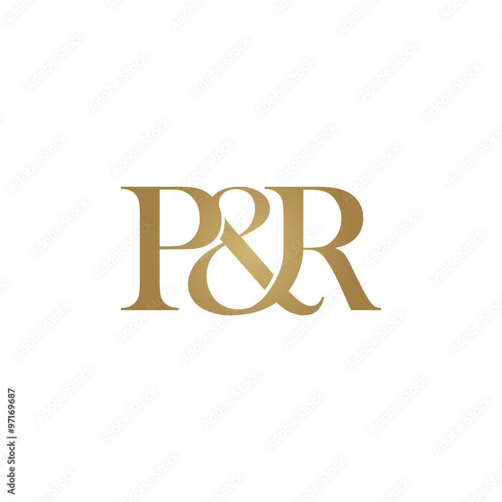 P&R Initial logo. Ampersand monogram logo Stock Vector | Adobe Stock
