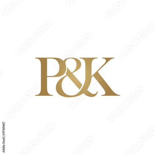 P&K Initial logo. Ampersand monogram logo Stock Vector | Adobe Stock