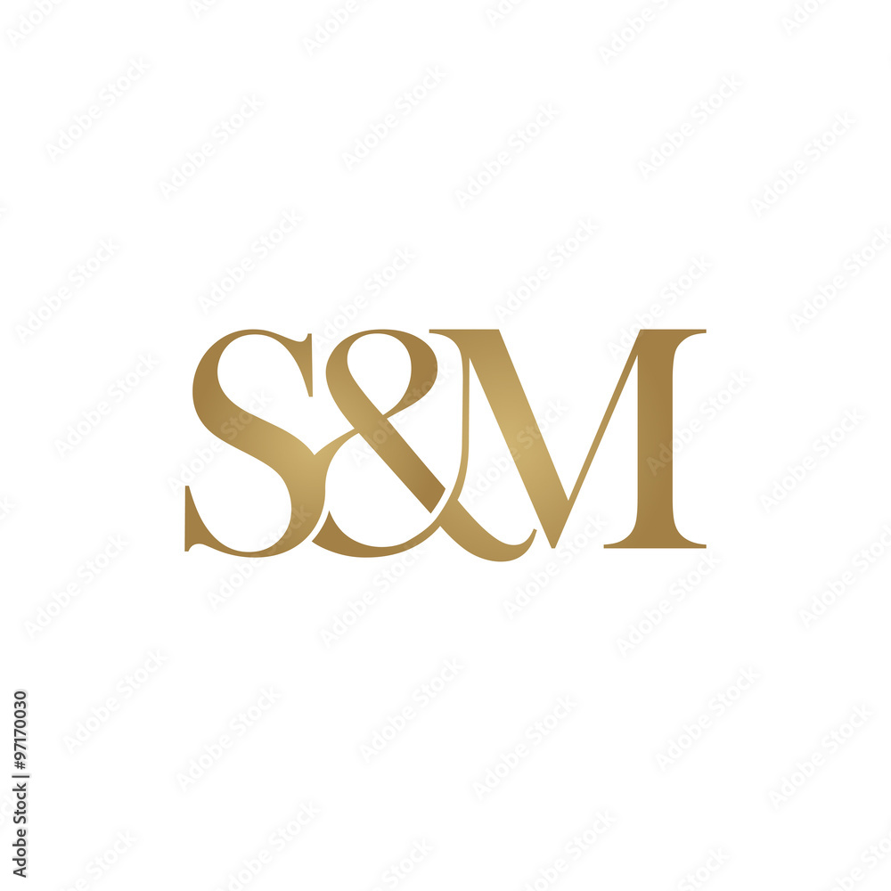 S&M Initial logo. Ampersand monogram logo Stock Vector | Adobe Stock