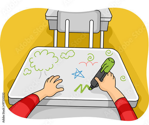 Hands Kid Desk Vandalism Doodles - Buy this stock vector and explore ...