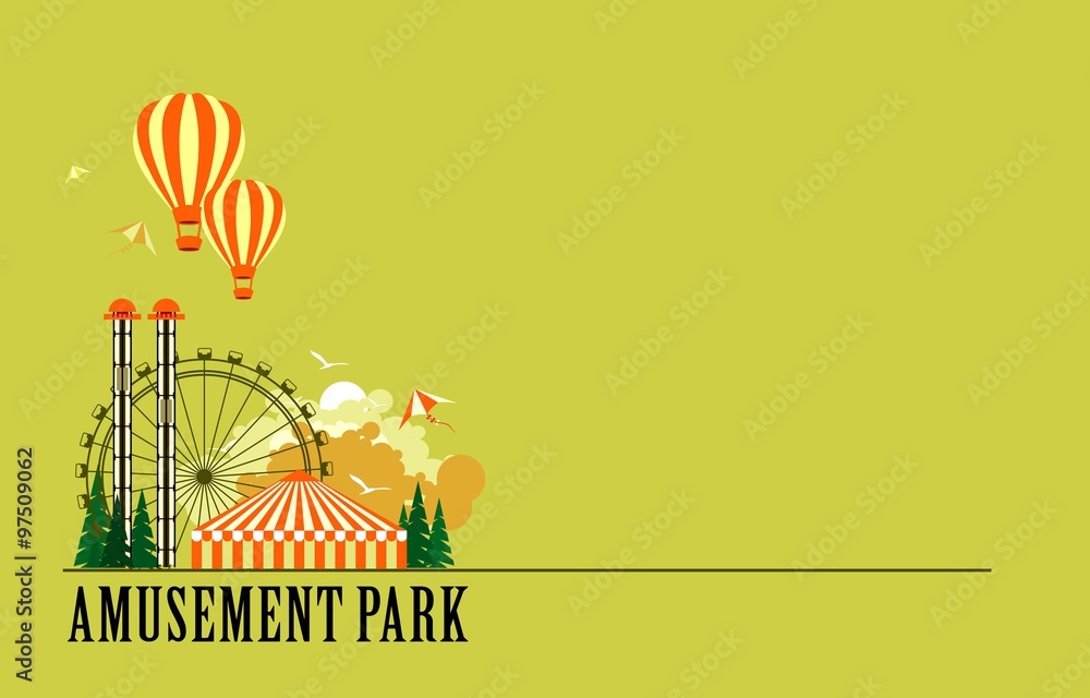 Amusement park poster Stock Vector | Adobe Stock