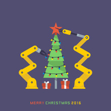 Christmas Toy Robot With Present Free Stock Photo - Public Domain Pictures