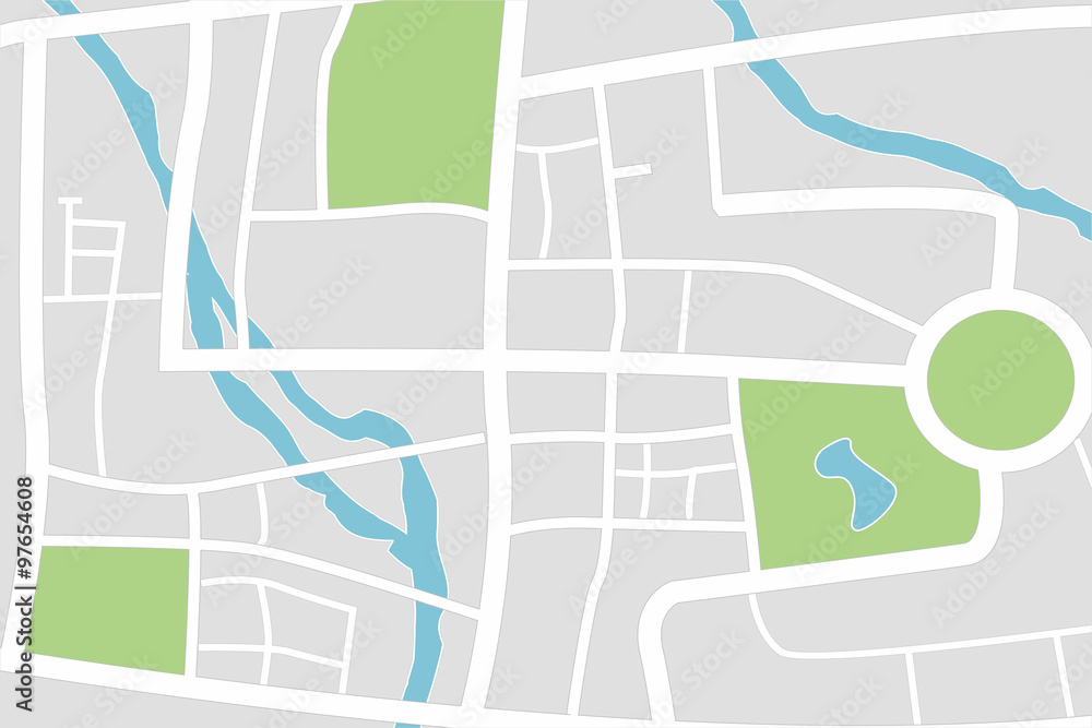 City map. Abstract town plan. Stock Vector | Adobe Stock