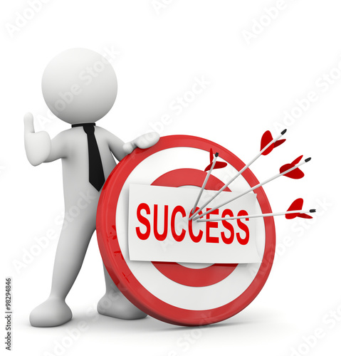 omino 3d ok con successo centrato - Acquista questa illustrazione stock ...