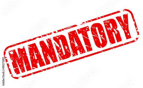 MANDATORY red stamp text Stock Vector | Adobe Stock