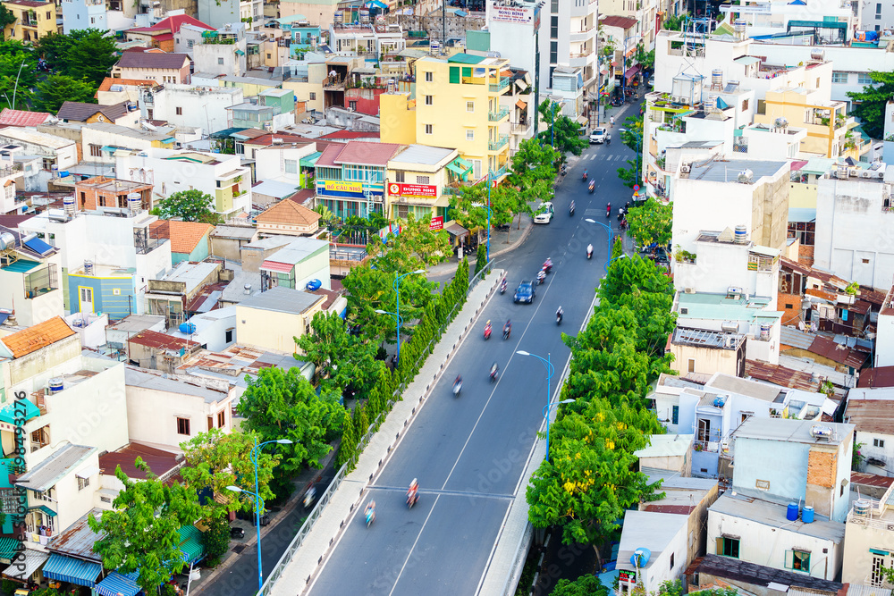 Hoang Hoa Tham bridge, Ho Chi Minh city, Vietnam. Ho Chi Minh city is ...