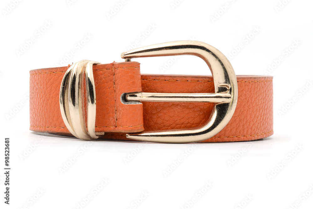 orange belt isolated on white Stock Photo | Adobe Stock