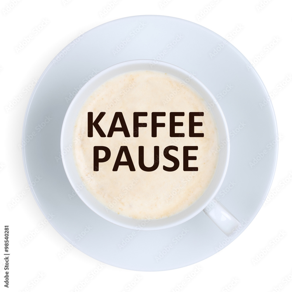 Foto de Stock Kaffee in Tasse Kaffeepause Pause Arbeit Büro Kaffeetasse ...