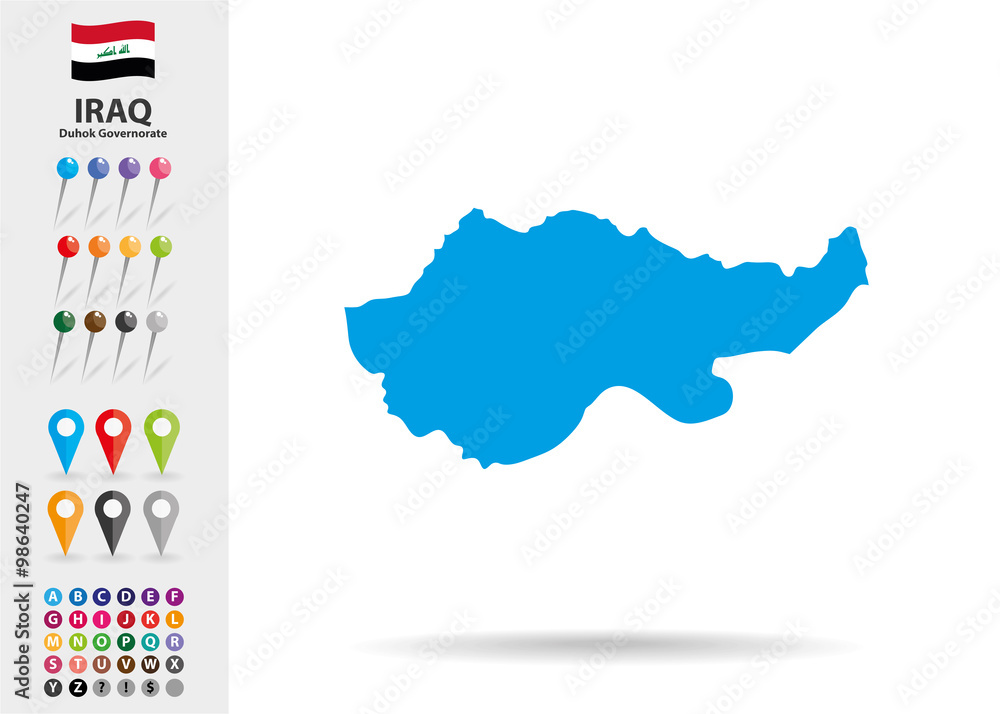 Map of Duhok in Iraq Stock Vector | Adobe Stock