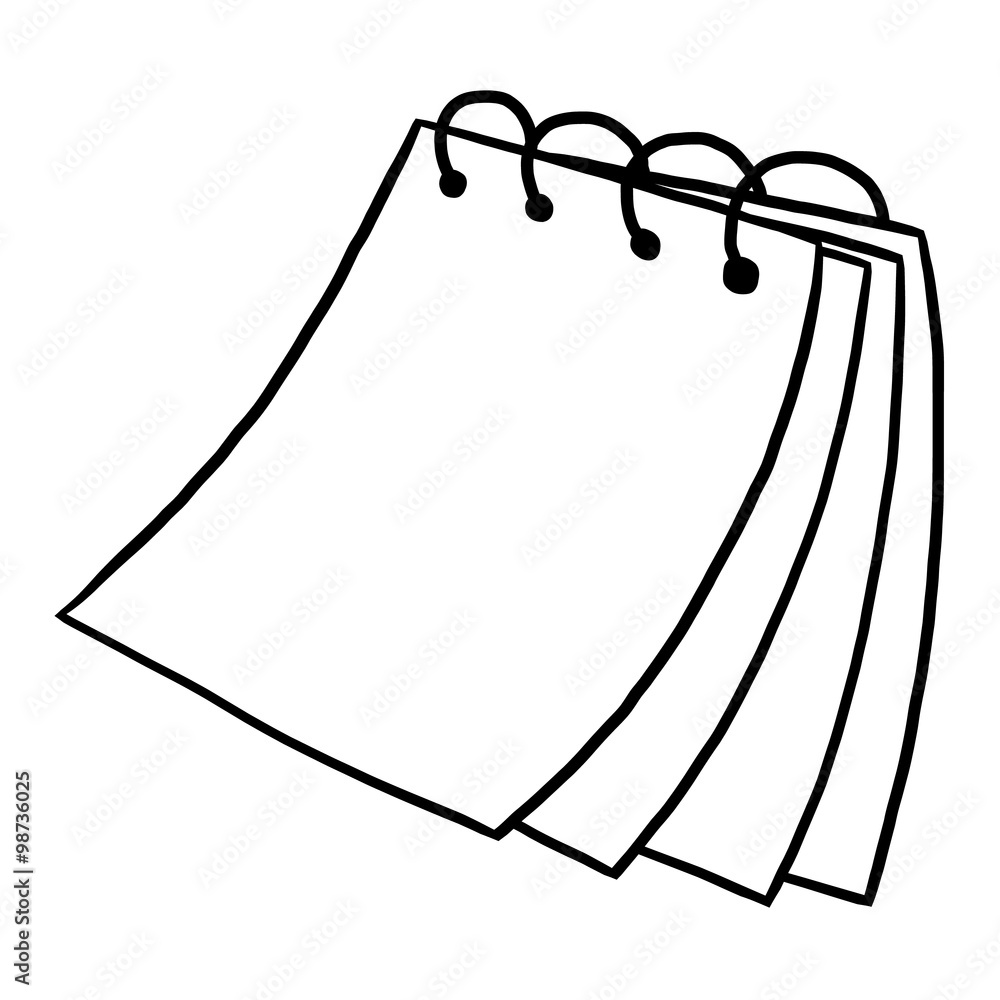 flip paper / cartoon vector and illustration, black and white, hand ...