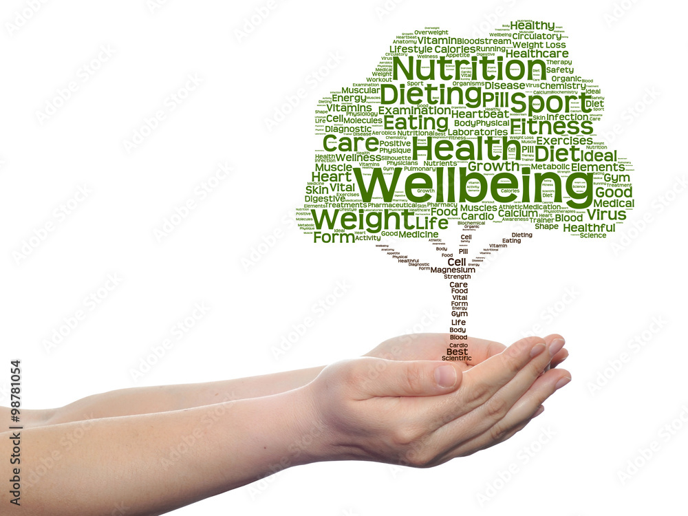 Conceptual health tree word cloud Stock Illustration | Adobe Stock