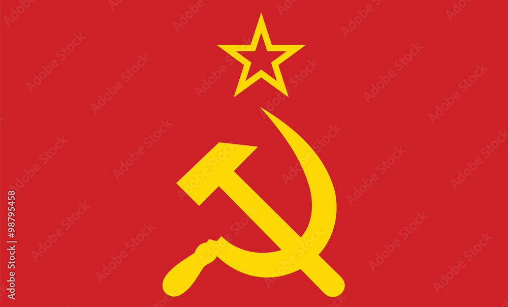 Vector of Soviet Union flag. Stock Vector | Adobe Stock