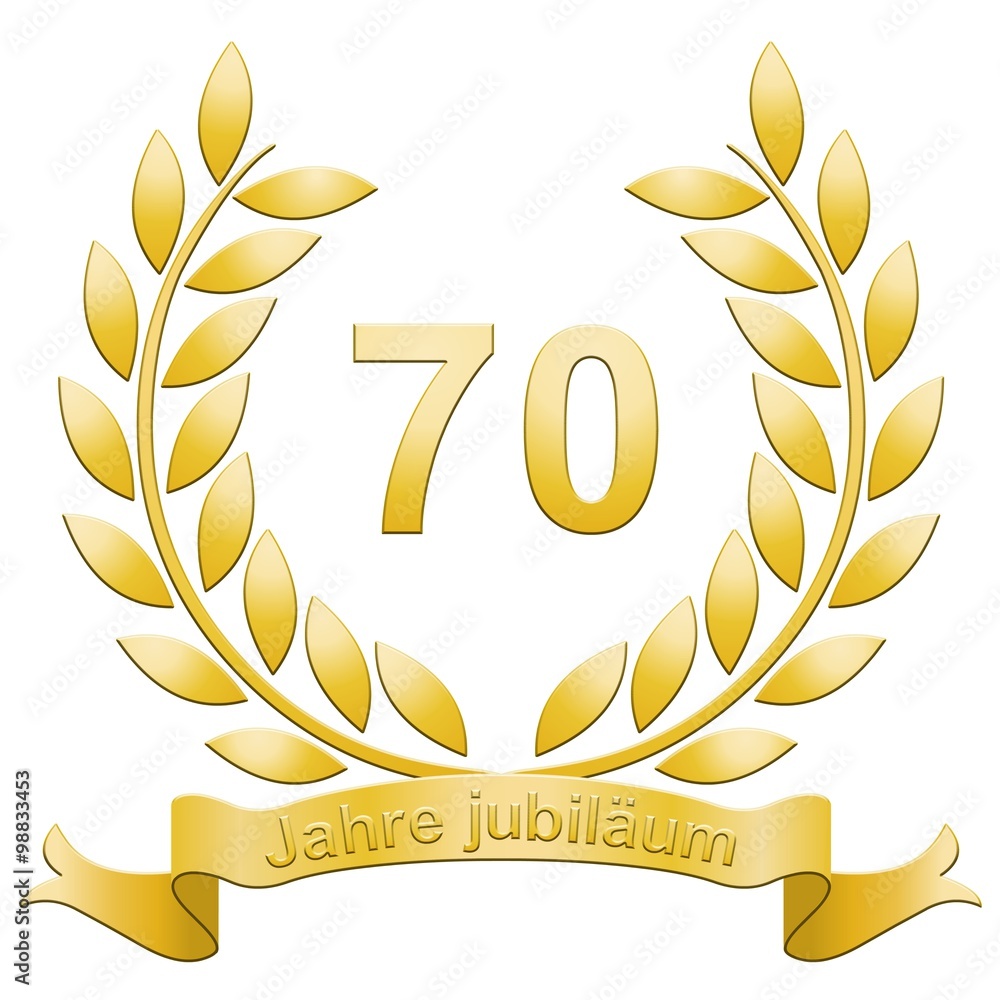 Stock-Illustration „70 Jahre Jubiläum“ | Adobe Stock