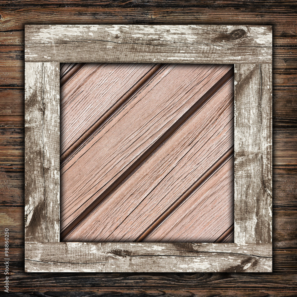 Wooden frame box template. Made with three different types of wood ...