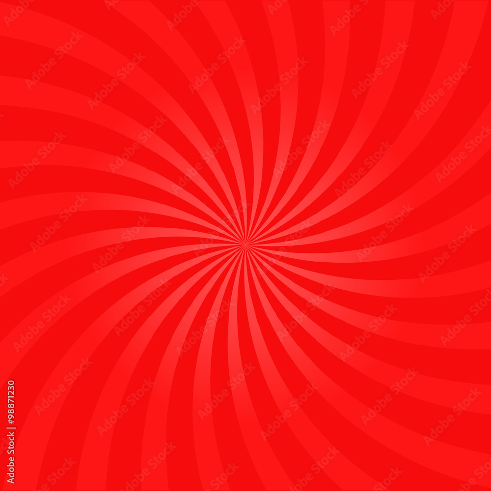 Red sunburst background. Starburst texture. Vector illustration Stock ...